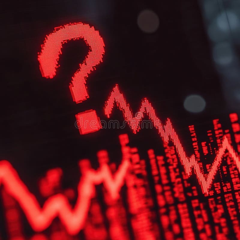 Cryptocurrency Market Crash with Red Arrow and Question Mark Concept ...