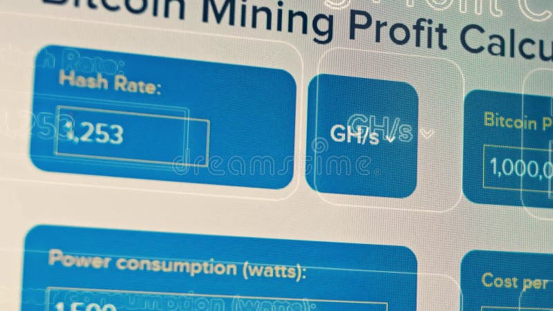 Contour Effect Of Cryptocurrency Mining On A Computer Screen The Algorithm Of The Computer
