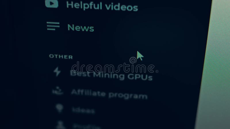 Contour Effect Of Cryptocurrency Mining On A Computer Screen The Algorithm Of The Computer