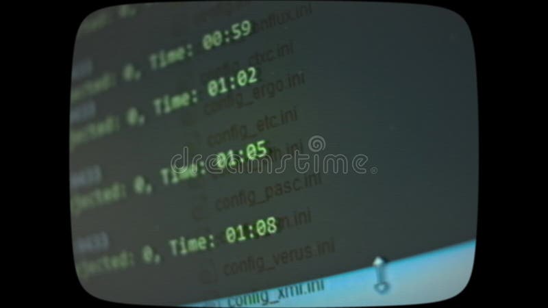 1960s Color Tv Format of Cryptocurrency Mining on a Computer Screen ...