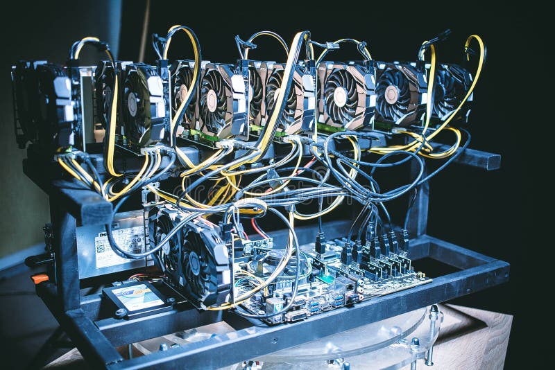 Cryptocurrency Mining Equipment - ASIC Stock Image - Image of data ...