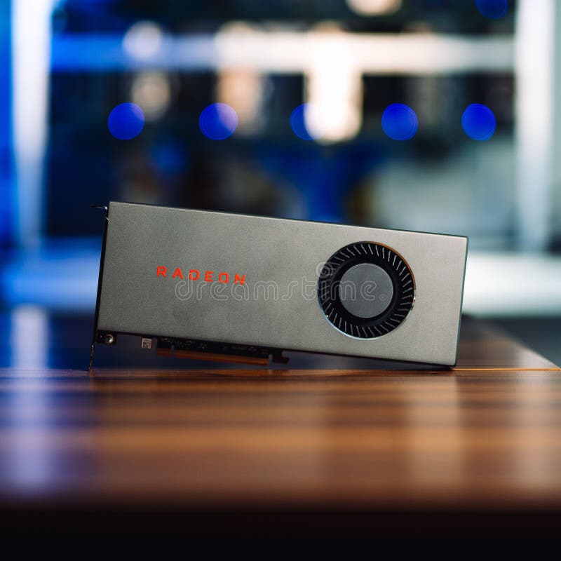 Cryptocurrency Mining GPU Rig Computer Graphics Card on the Table ...