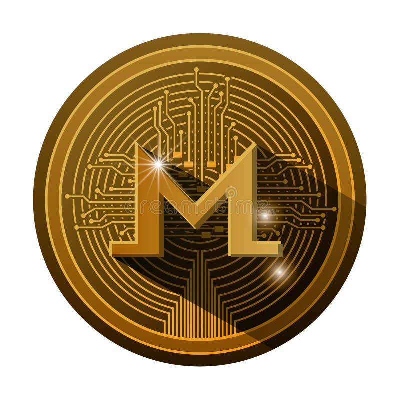 Cryptocurrency Monero Coin with Circuit Lines Editorial Stock Image ...