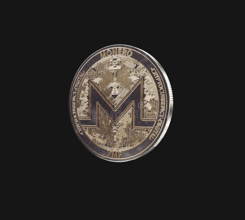 Cryptocurrency Monero Coin stock illustration. Illustration of silver ...