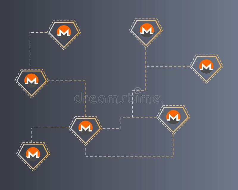 Cryptocurrency Monero Technology Background Collection Editorial ...