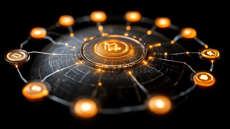 Cryptocurrency Network Global Digital Currency System Stock ...