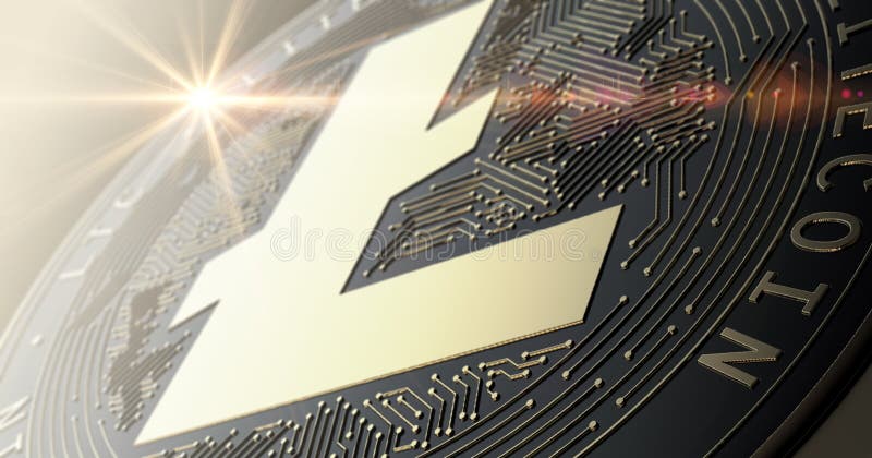 Cryptocurrency Physical Litecoin Coin Stock Illustration - Illustration ...