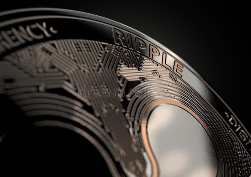 Cryptocurrency Ripple Coin stock illustration. Illustration of finance ...