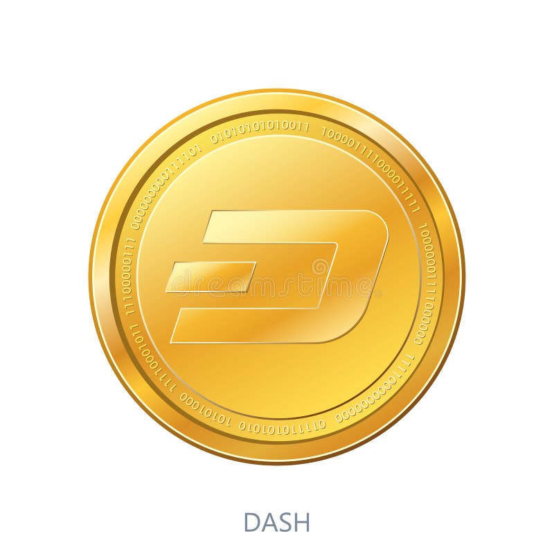 Isolerad Symbol För Cryptocurrency Streck Symbol Vektor Illustrationer ...