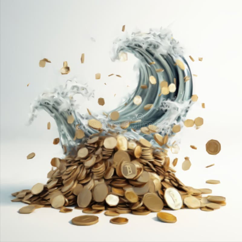 Cryptocurrency Surge Bitcoin Riding the Wave Stock Vector ... Cryptocurrency Surge Bitcoin Riding the Wave Stock Vector ...
