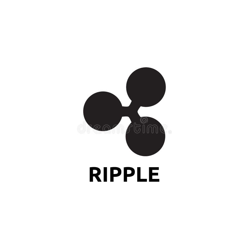 Cryptocurrency Symbol with Text Ripple Stock Vector - Illustration of ...