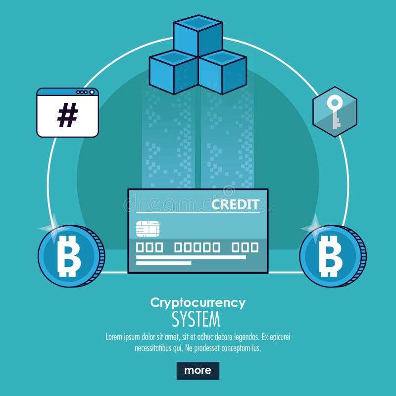 Cryptocurrency System Technology Stock Vector - Illustration of ...