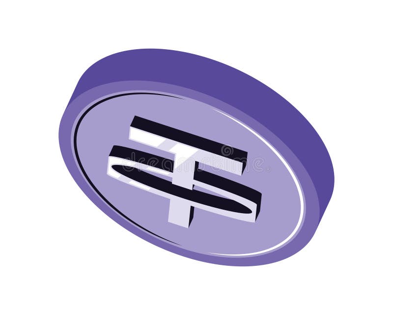 Cryptocurrency Tether Coin Icon Stock Vector - Illustration of banking ...