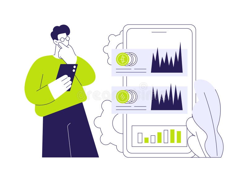 Cryptocurrency Token Abstract Concept Vector Illustration. Stock Vector ...