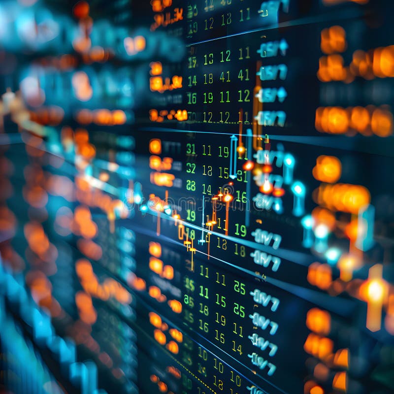 Cryptocurrency Trading with Binary Code. Stock Illustration ...