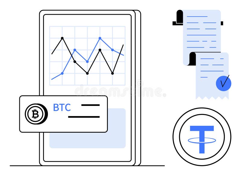 Cryptocurrency Trading with Bitcoin and Usd on Mobile Device Charts and ...