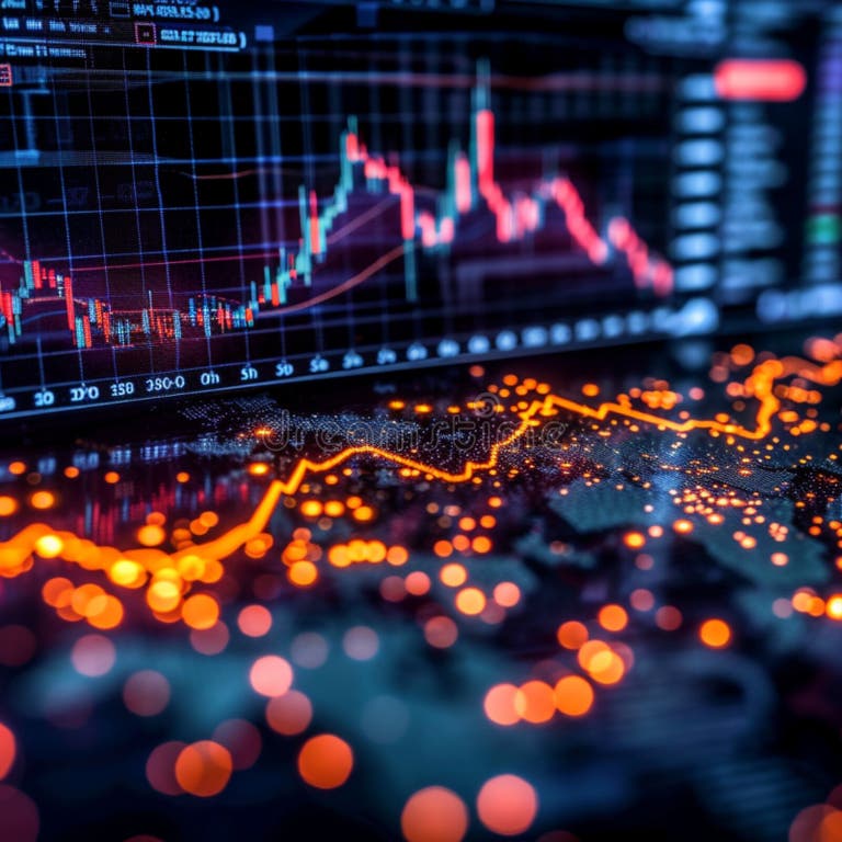 Cryptocurrency Trading Chart Representing the Dynamic Movements in ...