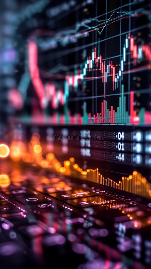 Cryptocurrency Trading Chart Representing the Dynamic Movements in ...
