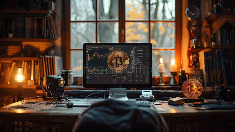 Cryptocurrency Trading Concept. Stock Market or Forex Trading Graph and ...