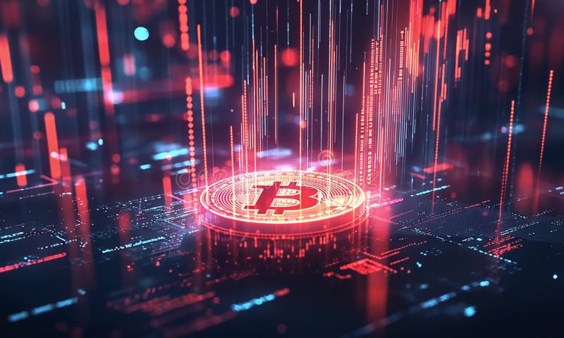 Cryptocurrency Trends Showcased through Vibrant Digital Visualization ...