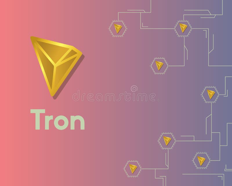Cryptocurrency Tron stock illustration. Illustration of crypto - 119414560