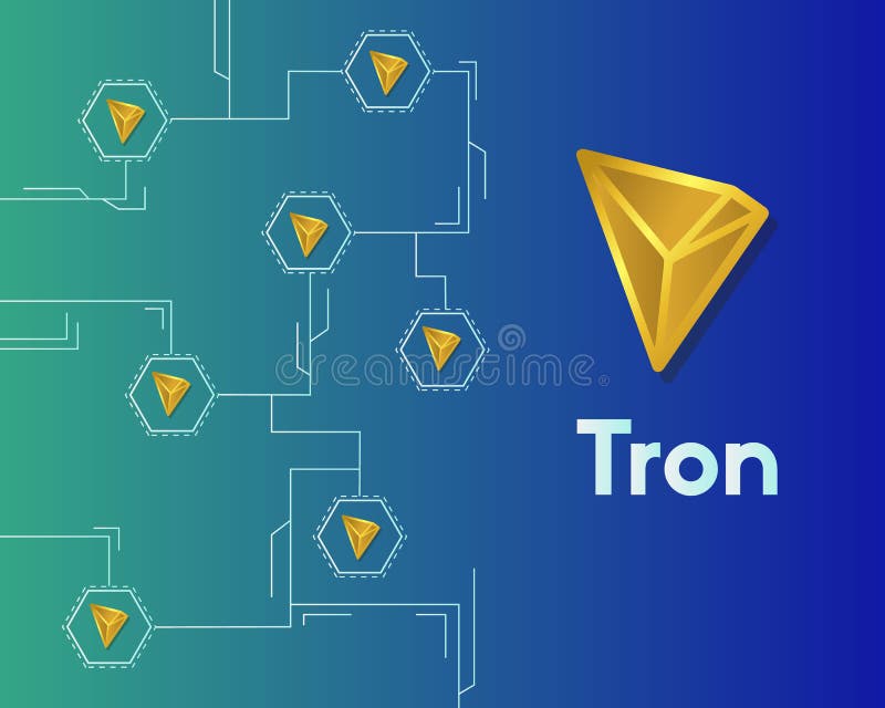Cryptocurrency Tron stock illustration. Illustration of crypto - 119414560