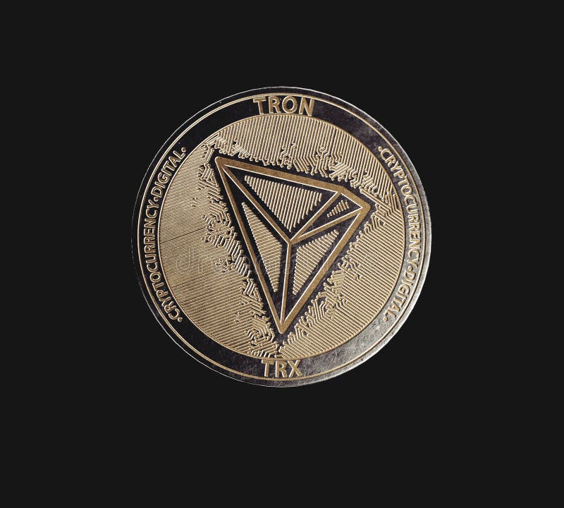 Cryptocurrency Tron Coin stock illustration. Illustration of copper ...