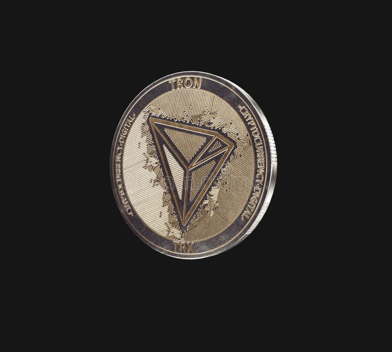 Cryptocurrency Tron Coin stock illustration. Illustration of electronic ...
