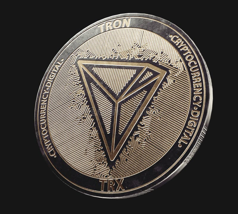 Cryptocurrency Tron Coin stock illustration. Illustration of market ...