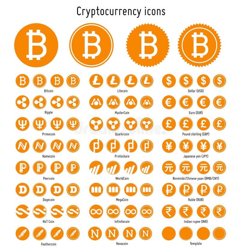 Other Cryptocurrency Vector Symbols Web Icons Templates Stock ...
