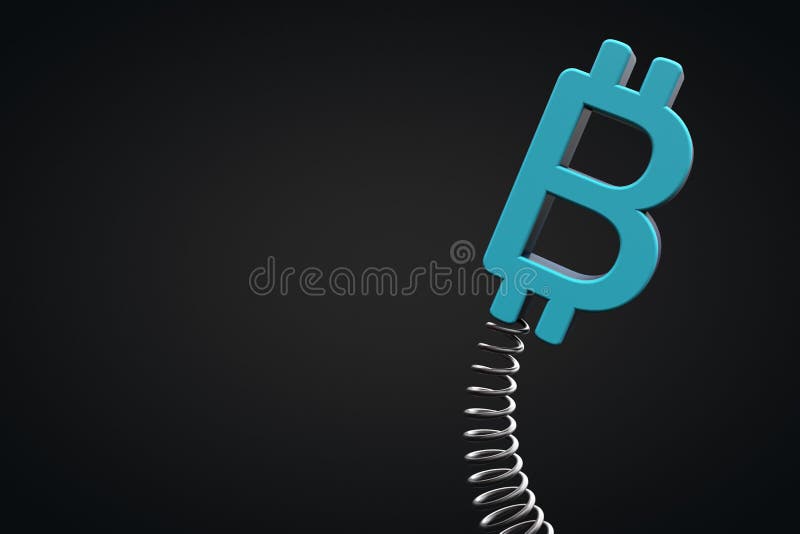 Cryptocurrency Volatility. Bitcoin Symbol Stock Illustration ...
