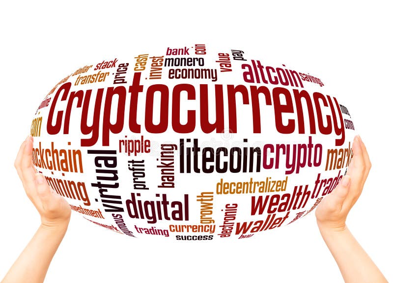 Cryptocurrency Word Concept with Cryptocurrency Sign and Finance Sign ...
