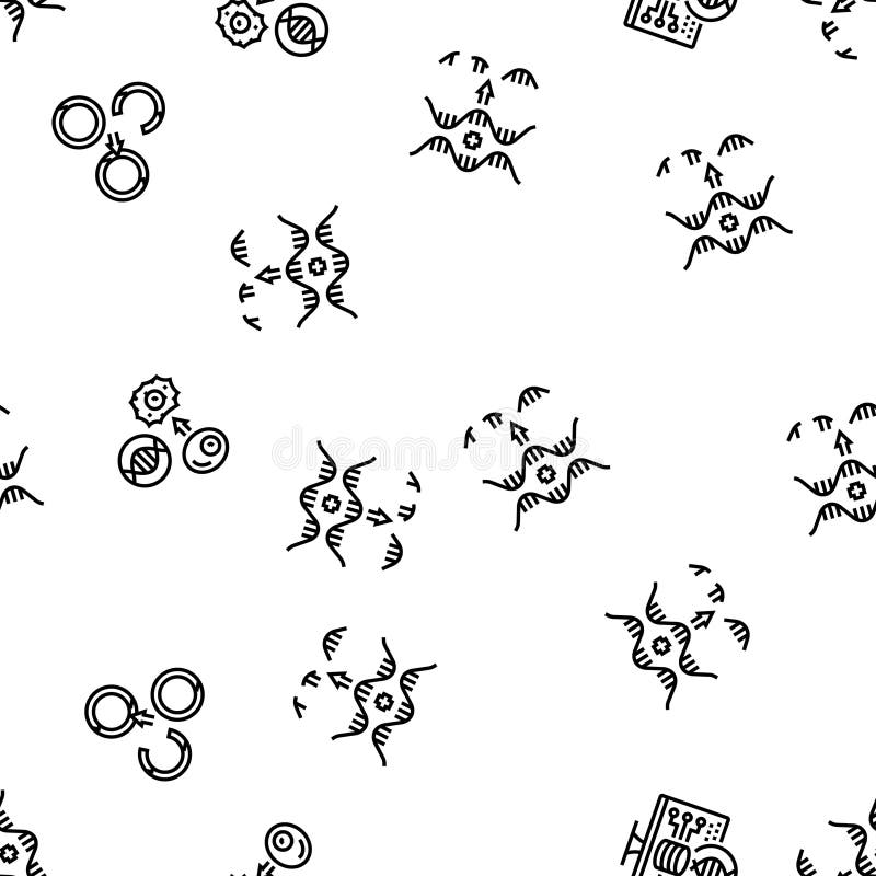 Cryptogenetics Dna Gene Helix Seamless Pattern Vector Stock ...