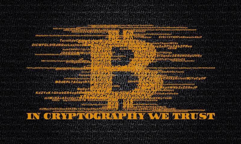 In CRYPTOGRAFIE DIE WIJ HEBBEN VERTROUWD OP Vector Illustratie ...