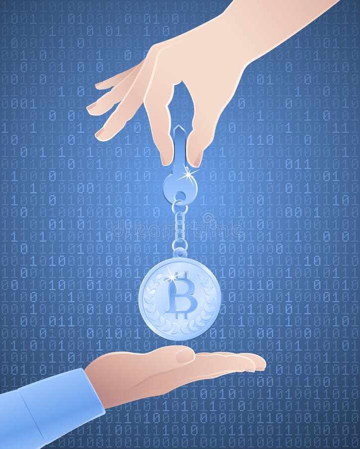 Cryptographic Key of Bitcoin Stock Vector - Illustration of ...