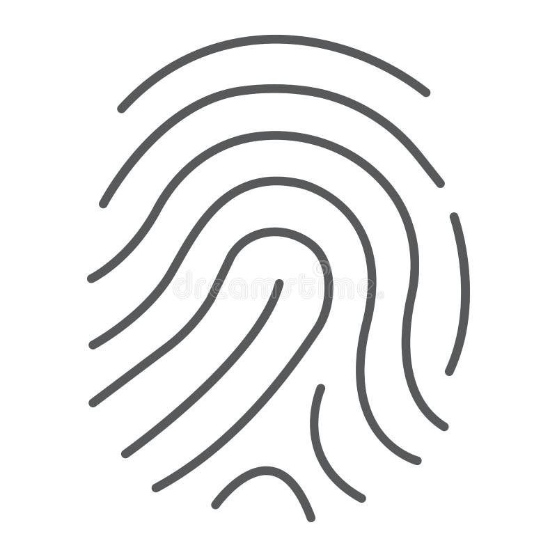 Cryptographic Signature Line Icon Security Stock Vector Illustration