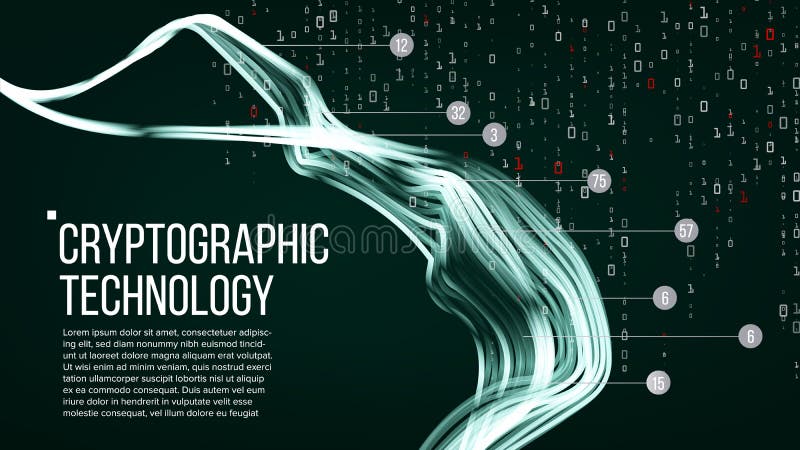 Cryptographic Technology Background Vector Artificial Intelligence Cryptography Binary