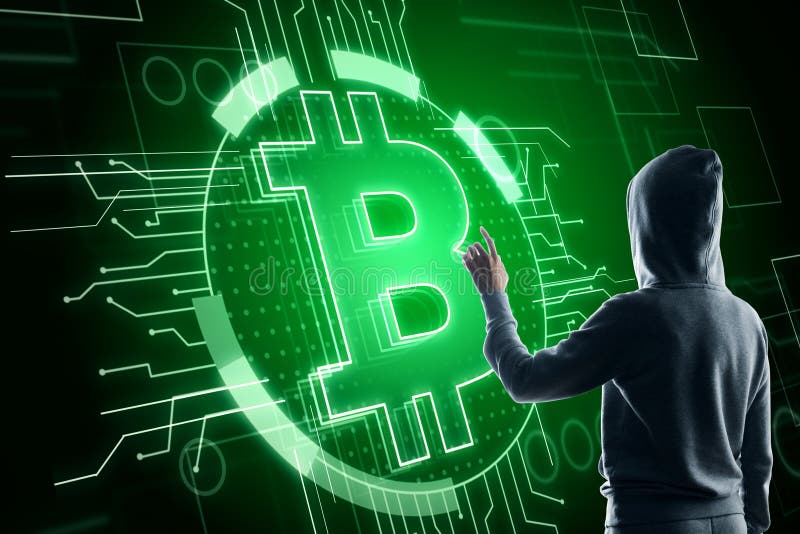 Hacking Concept with Hacker Using Laptop at Digital Map with Node Tree and Binary Code ...