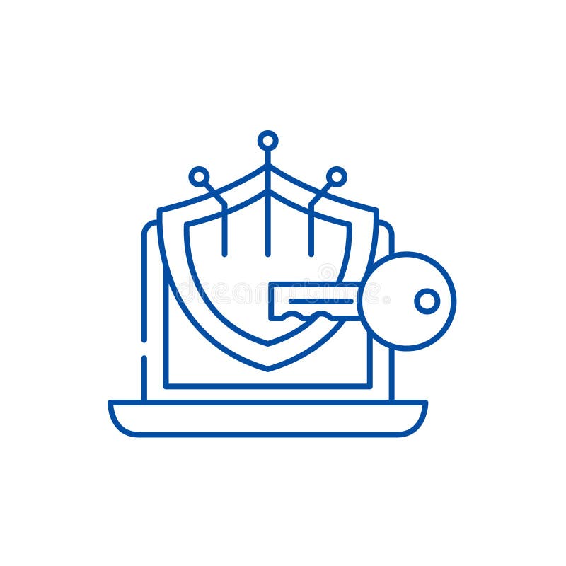 Cryptography Line Icon Concept. Cryptography Flat Vector Symbol, Sign ...