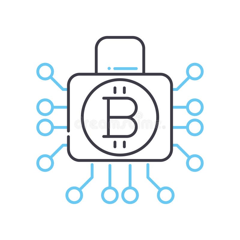 Cryptography Line Icon, Outline Symbol, Vector Illustration, Concept ...