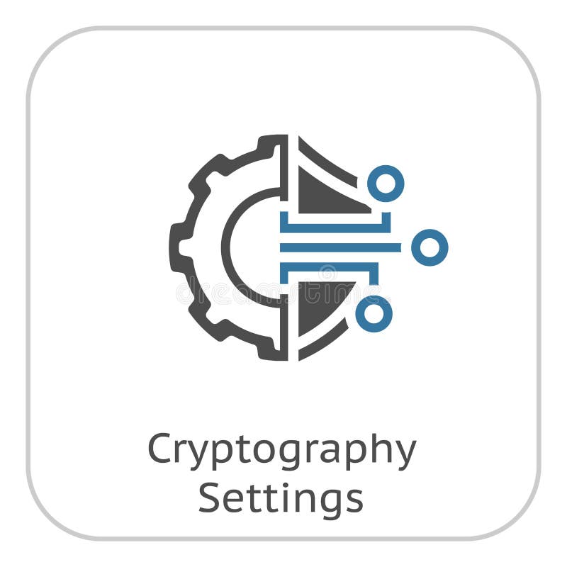 Cryptography Settings Icon. Stock Vector - Illustration of blockchain ...