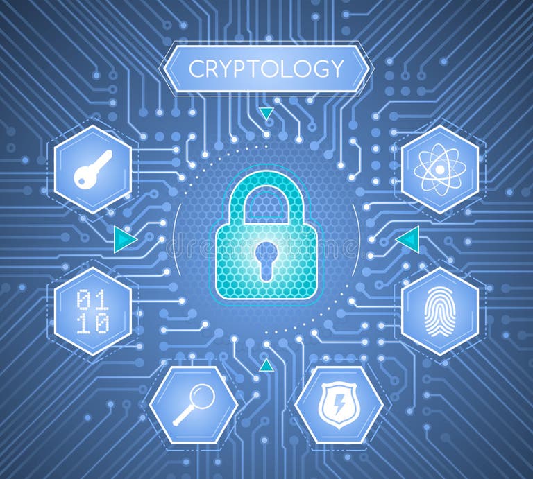 Cryptology Concept stock vector. Illustration of cyberspace - 81466898