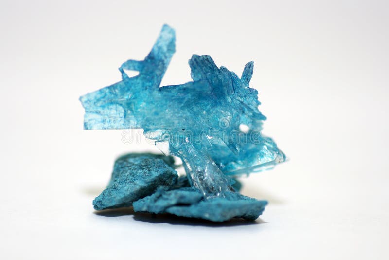 Blue Crystal of Methamphetamine Isolated on White Background. Blue Ice ...