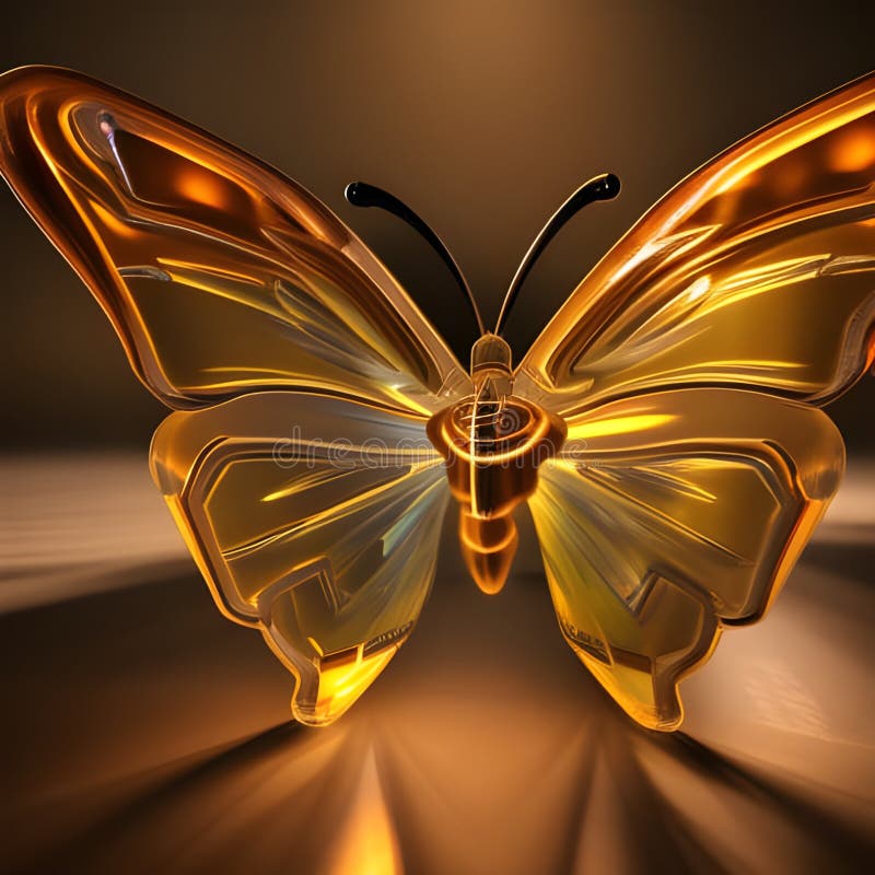 Crystal amber butterfly stock illustration. Illustration of symmetry ...