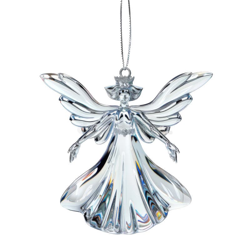 Crystal Angel Ornament with Wings Outstretched Stock Photo ...
