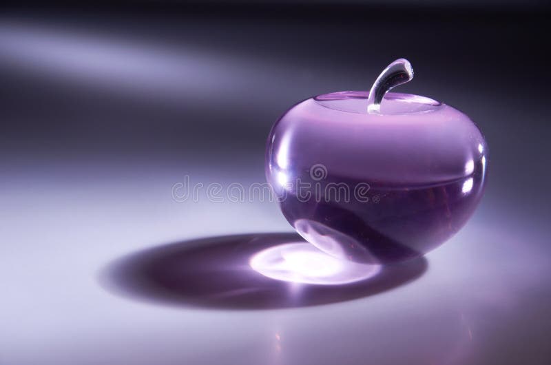 Crystal Apple stock photo. Image of glass, imitation - 21725988