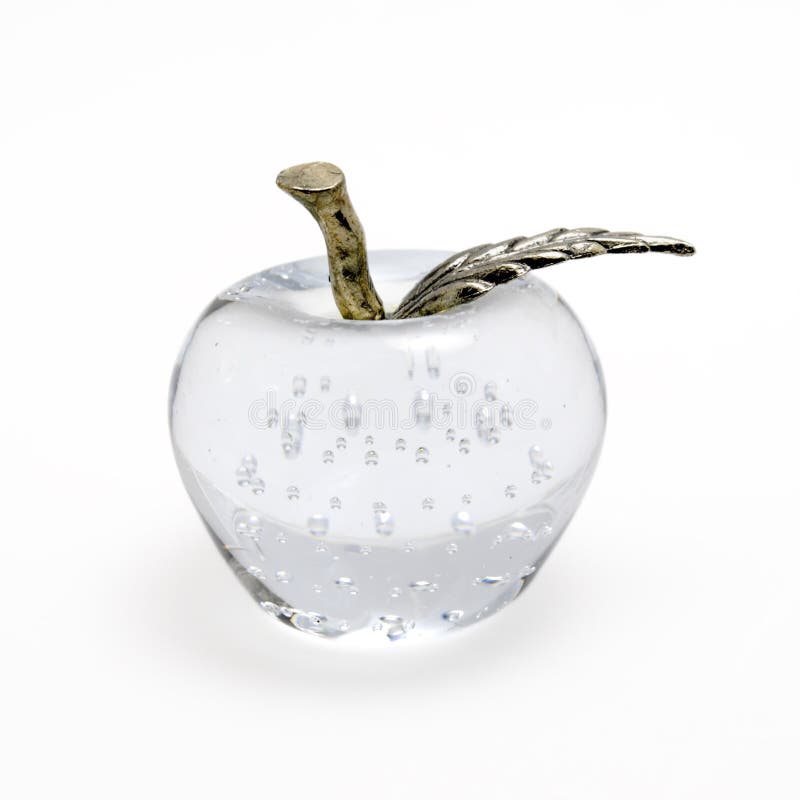 Crystal Apple stock photo. Image of glass, imitation - 21725988