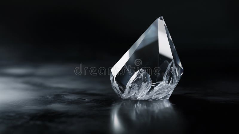 Crystal Art Isolated on Black Background Featuring Sharp Edges and ...