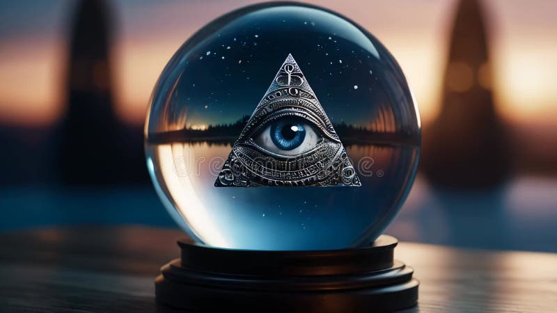 Crystal Ball with All Seeing Stock Video - Video of authority, adults ...