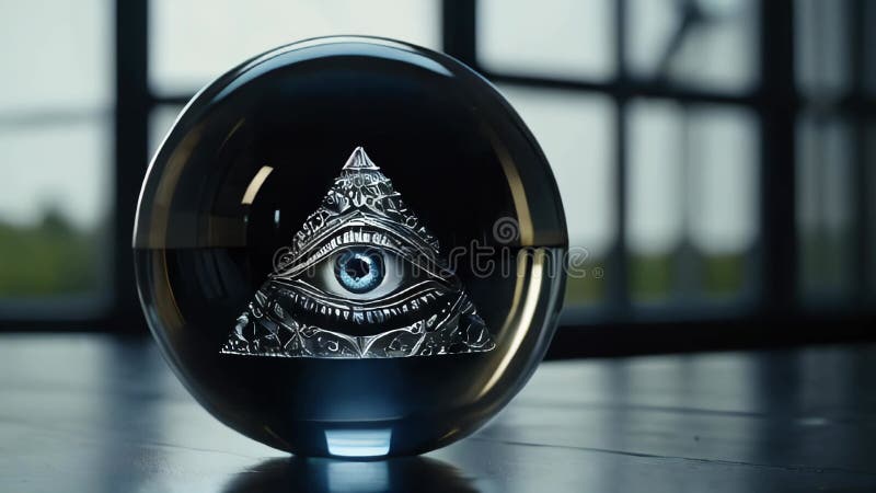 Crystal Ball with All Seeing Stock Video - Video of galaxy, animated ...